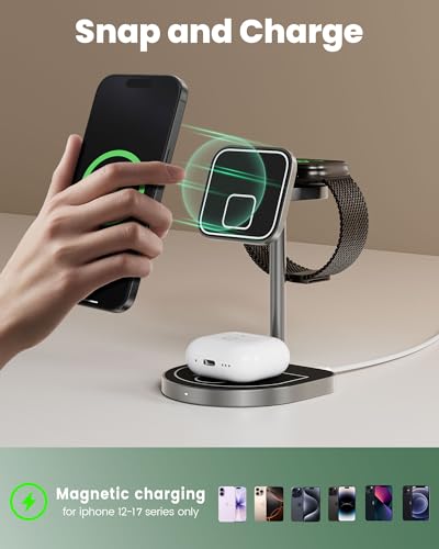 3-Point Power 3 in 1 Charging Station for Apple, KU XIU X85 Aluminum ...