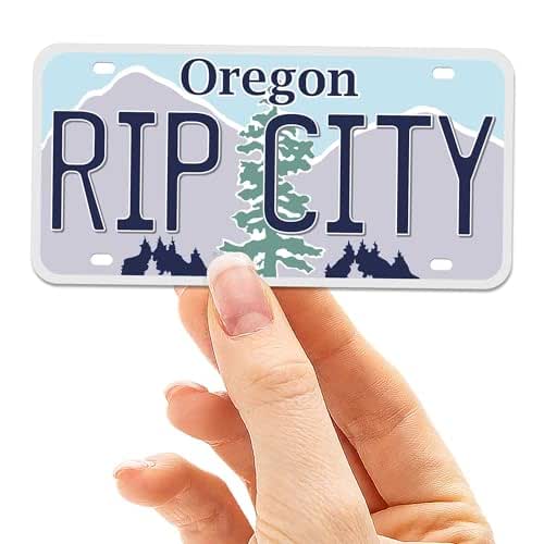 Amazon.com: Oregon License Plate Stickers, Choose Your OR City Bumper ...