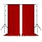 Amazon.com : Backdrop Curtains Rod Black Pocket Drapes Panels Fabric ...