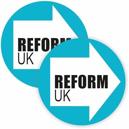 Pack of 2 Reform UK Vote Reform Self Adhesive Vinyl Stickers Political ...