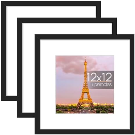 upsimples 12x12 Picture Frame Made of High Definition Glass, Display ...