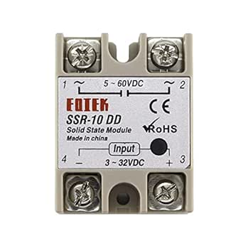 Solid State Relay Module DC 5-60V SSR-10DD SSR-25DD SSR-40DD 10A 25A 40A Input 3-32V DC Output ...