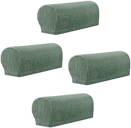 Arm Rest Covers Set, Pack of 4 Stretch Armchair Arm Covers Soft ...