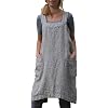 Amazon.com: YESDOO Cotton Linen Apron Cross Back Apron for Women with ...