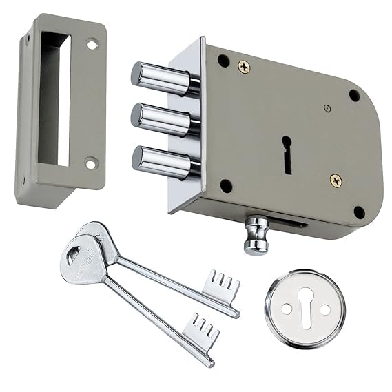 Stainless Steel Tusharr Main Door Lock With 2 Reversible Keys | Heavy ...