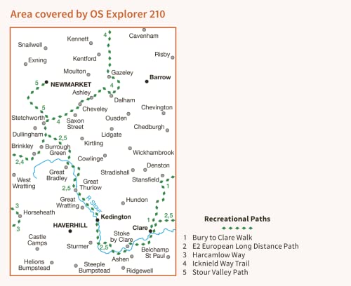 Newmarket & Haverhill Map | Barrow, Clare & Kedington | Ordnance Survey ...