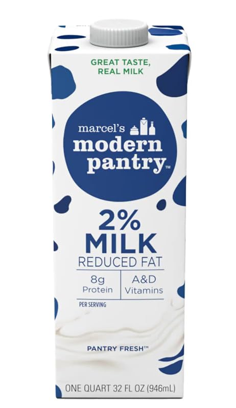 Amazon.com : Marcel's Modern Pantry 2% Milk One Quart 32 fl oz (946 mL ...