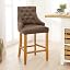 The Furniture Market Luxury Vintage Brown Faux Leather Scoop Back ...