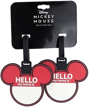 Disney Mickey Mouse Luggage Tags 2 Piece Set : Amazon.com.au: Clothing ...