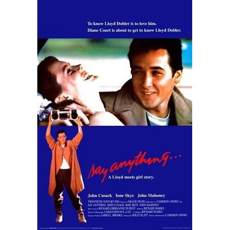 Amazon.com: Say Anything Movie Poster John Cusack: Prints: Posters & Prints