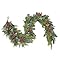 WBHome 6ft Pre-lit Real Touch Norfolk Pine Prelit Christmas Garland, Winter Greenery Garland for ...