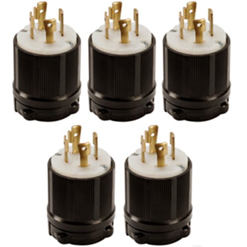 OCSParts L17-30P Grounding Locking Plug, 30A 600V AC, 3 Pole 4 Wire ...