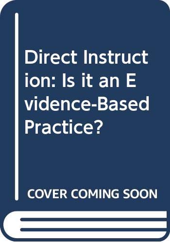 Buy Direct Instruction: Is it an Evidence-Based Practice? Book Online ...