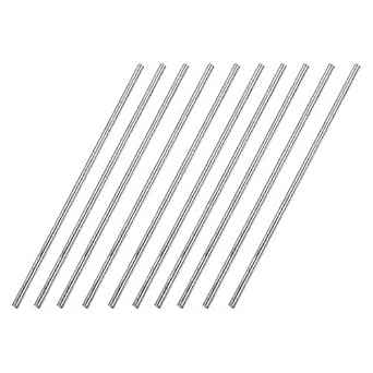 uxcell 3mm x 150mm 304 Stainless Steel Solid Round Rod for DIY Craft ...