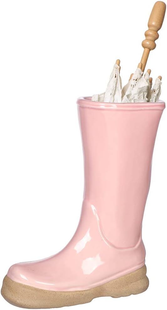 Dibor Large Umbrella Stand Basket Ceramic Wellington Boot Brolly Holder ...