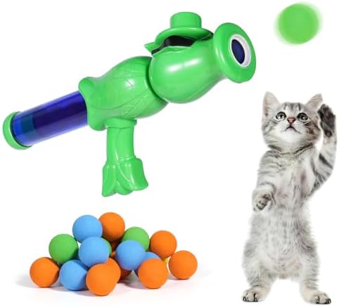 FERSTALO Cat Ball Launcher Toy,10-shot Throwing Continuous Interactive ...