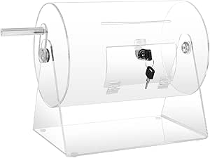 Amazon.com : Fly2Top Raffle Ticket Spinner Raffle Drum: Clear Acrylic ...