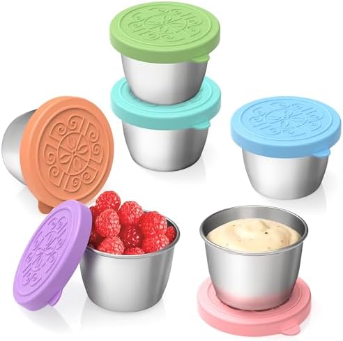 Amazon.com: Condiment Containers with Screw Lids (4-Piece) - Reusable ...