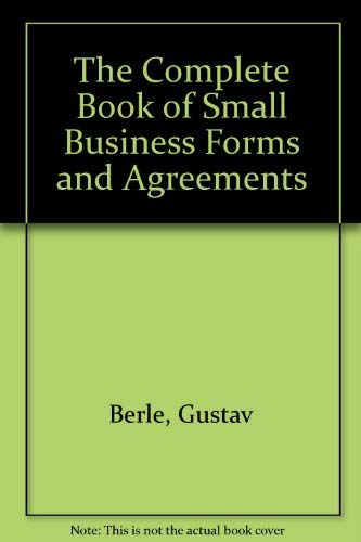 Amazon.com: The Complete Book of Small Business Forms and Agreements ...