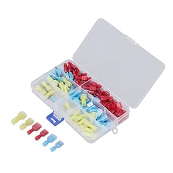 Spade Quick Disconnect Wire Connectors Kit 100Pcs Male Female Spade ...