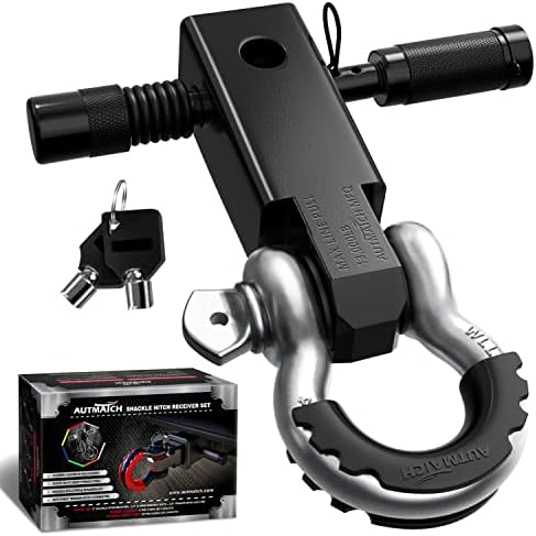 Amazon.com: Shackle Hitch Receiver 2 Inch with 3/4" D Ring Shackle and ...