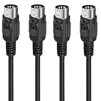 Amazon.com: Taiss 2 Pack 5 Pin MIDI Cable, 3-Feet Male to Male Plug ...