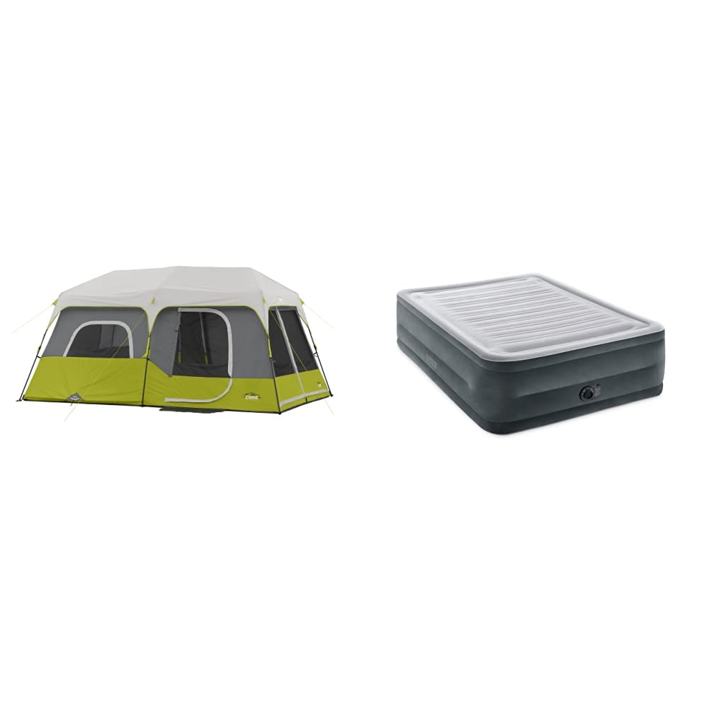 Buy Core 9 Person Instant Cabin Tent - 14' x 9', Green (40008) & Intex ...