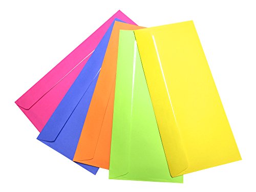 Snapklik.com : 1InTheOffice EasyClose Neon Brights Color Envelopes, #10 ...