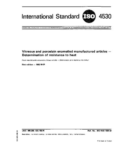 ISO 4530:1983, Vitreous and porcelain enamelled manufactured articles ...