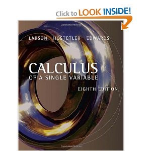 Calculus of a Single Variable By Ron Larson (8th Edition): J.K.: Amazon ...