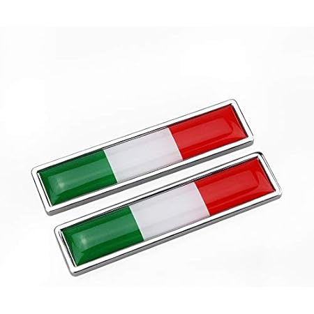 Amazon.com: 2 PCS Mini IT Italian Italy Flag Emblem Sticker Decals for ...