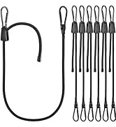 Upgraded Adjustable Bungee Cords with Hooks, 6 Pack Heavy Duty Outdoor ...