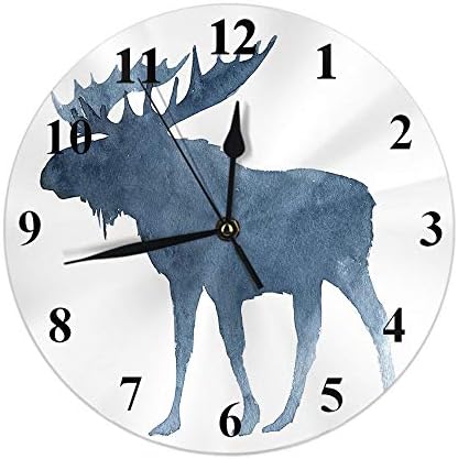 Amazon.com: Moose Clock Personalized Rustic Moose Wall Clock Country ...