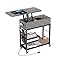 Amazon.com: Merapi Small End Table with Charger, Side Table on Wheels ...