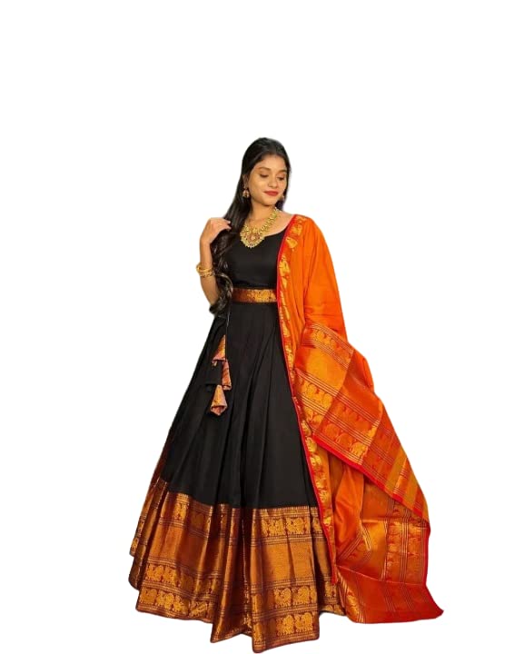 Buy SHREE RAM ENTERPRISE Girl's Silk Semi-stitched Lehenga Choli With ...