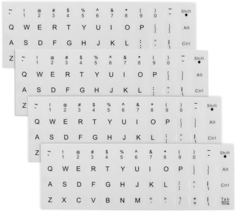 Amazon.com: Universal Laptop Keyboard Stickers - English Letter ...