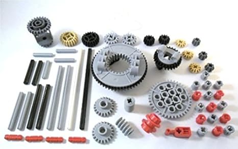LEGO TECHNIC 57 PIECE GEAR AXLE AND STOPPER SET SUPPLIED AS PICTURED ...