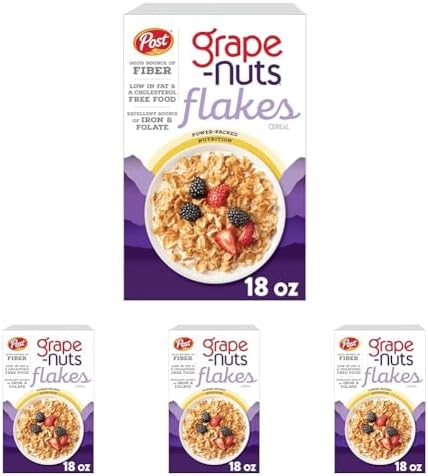 Amazon.com: Post Grape Nuts Flakes Breakfast Cereal, Crispy Whole Wheat ...