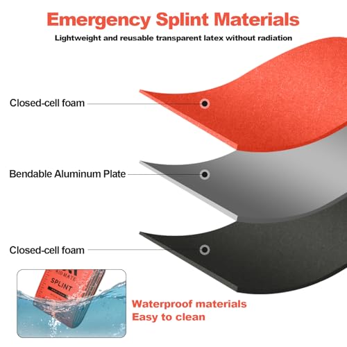 AID MATE First Aid Splint 36" X 4.3",2 Pack with 1 Extra Adhesive Tape ...