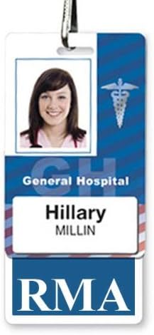 Amazon.com : MA Badge Buddy (Pink) - Vertical Heavy Duty Badge Tags for ...