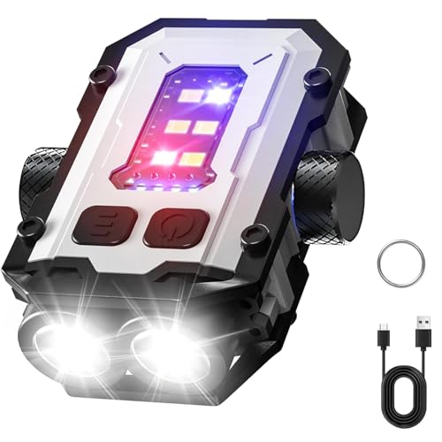 Mini EDC Pocket Torch with Red Blue Flashing Lights, Fingertip Rotation ...