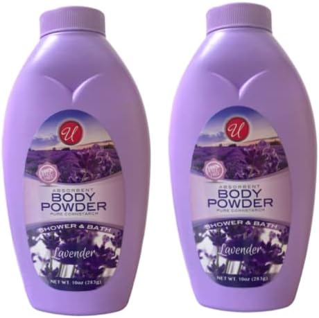 Amazon.com: Absorbent Body Powder Pure Cornstarch Lavender Shower ...
