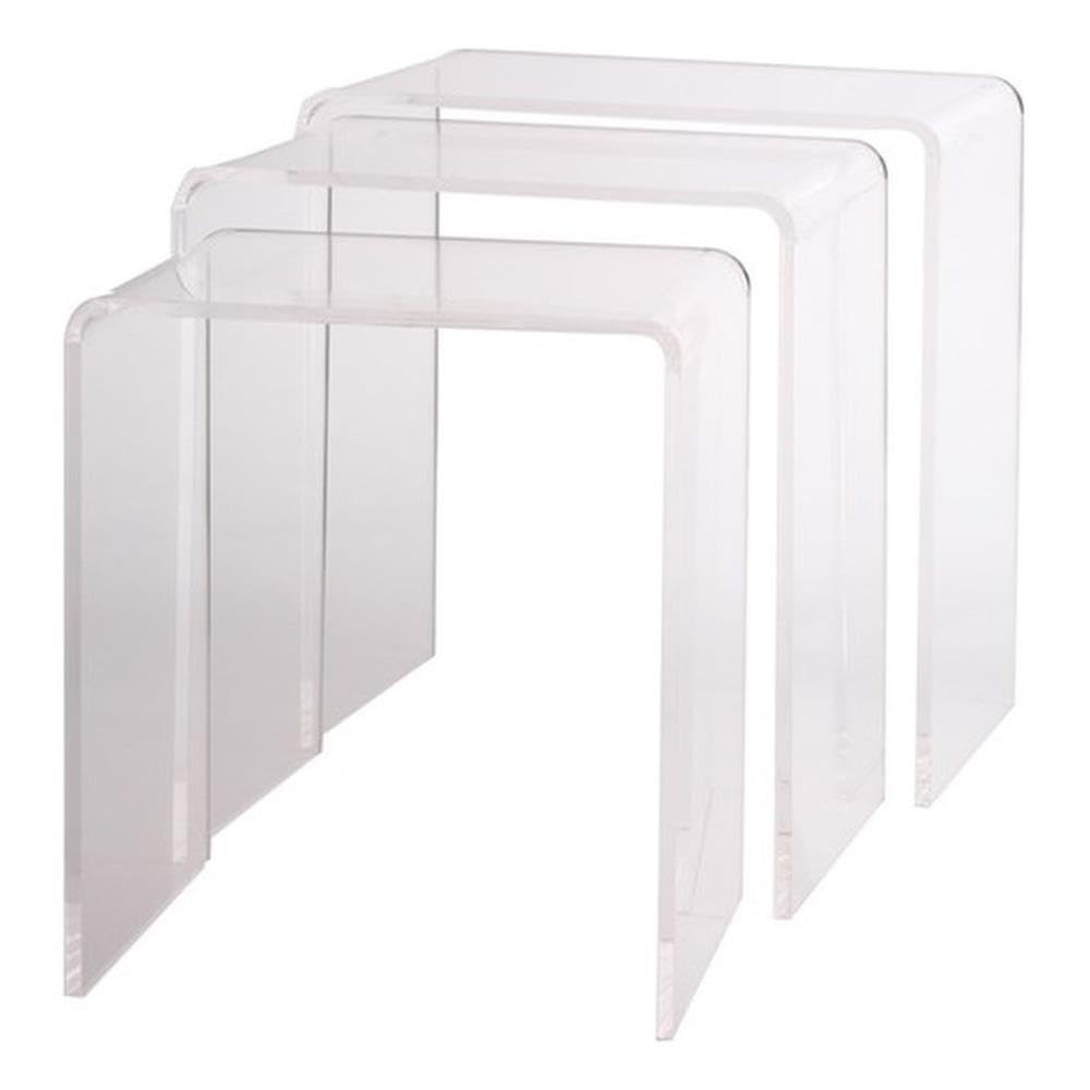 Amazon.com: Pemberly Row Pure Decor Lucite and Acrylic Nesting Tables ...