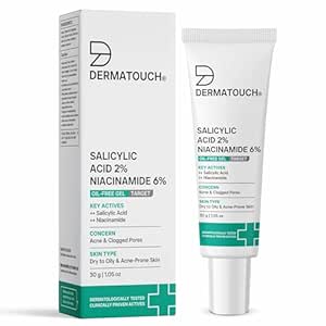 Dermatouch Salicylic Acid 2% Niacinamide 6% Anti-Acne Oil-Free Gel For ...