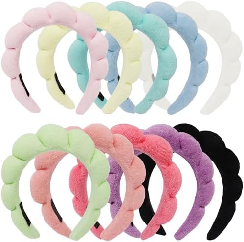 Amazon.com : RAISEY 10 Pcs Spa Headband Bulk, Women Makeup Headband ...