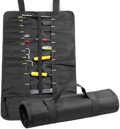 Tool Roll Organizer,Pockets Tool Bag Roll,Wrench Pouch Organizer for ...