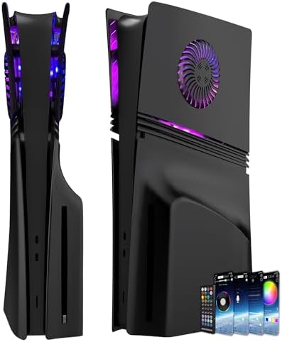 Amazon.com: Faceplate for PS5 Pro Disc Edition with RGB Light Strip and ...
