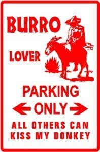 Amazon.com: Burro Lover Parking Miniature Donkey New Sign : Home & Kitchen