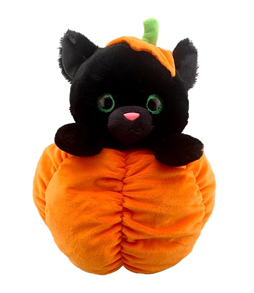 Amazon.com: Pumpkin Pie – 16-Inch Stuffed Halloween Kitty with Emerald ...