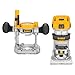 DEWALT Router Fixed/Plunge Base Kit, Variable Speed, 1.25-HP Max Torque ...